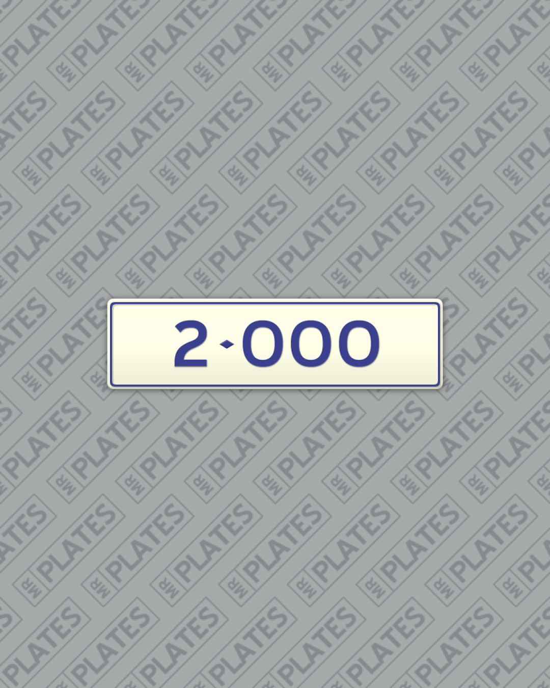 2.000 Number Plates For Sale, ACT - MrPlates