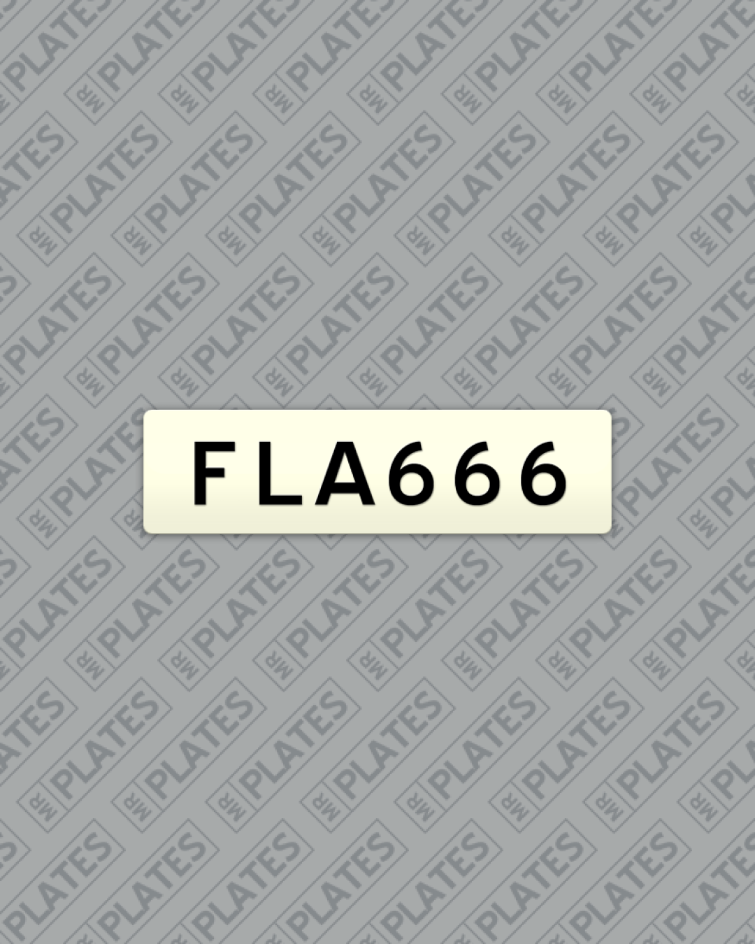 FLA666 (666) Number Plates For Sale - MrPlates