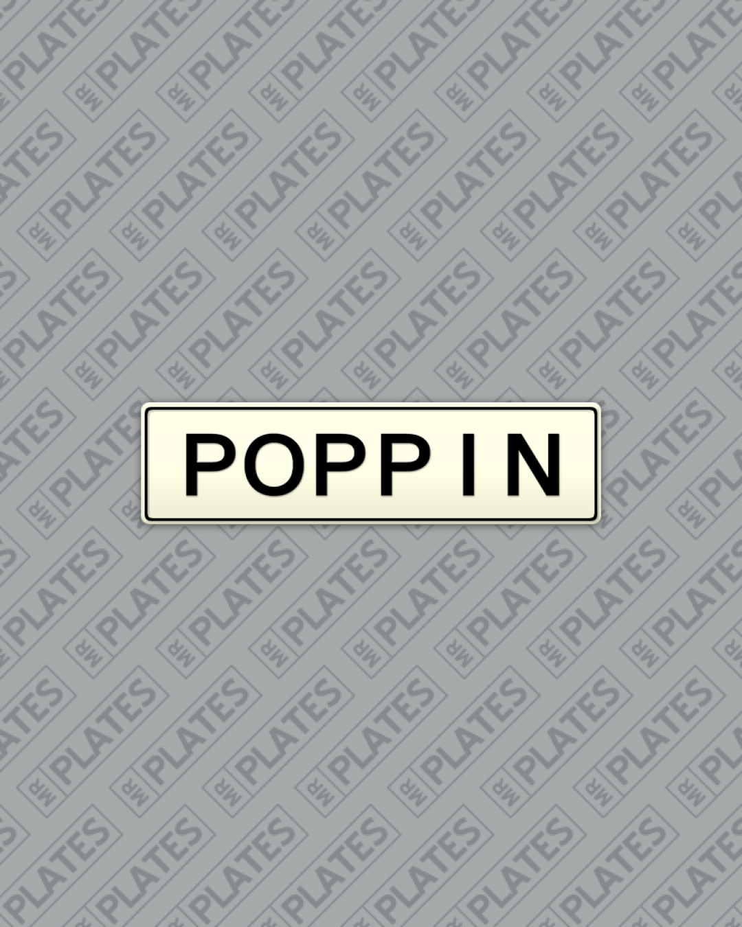 POPPIN Number Plates For Sale - MrPlates
