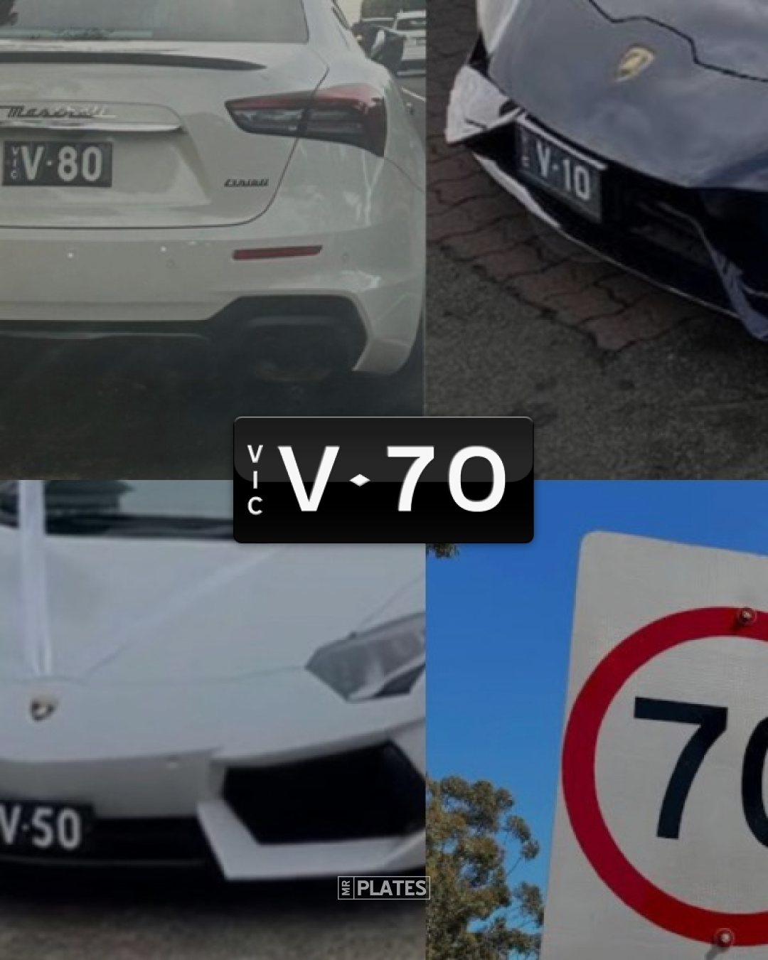 V·70 (Victorian Signature Plate) Number Plates For Sale, VIC - MrPlates