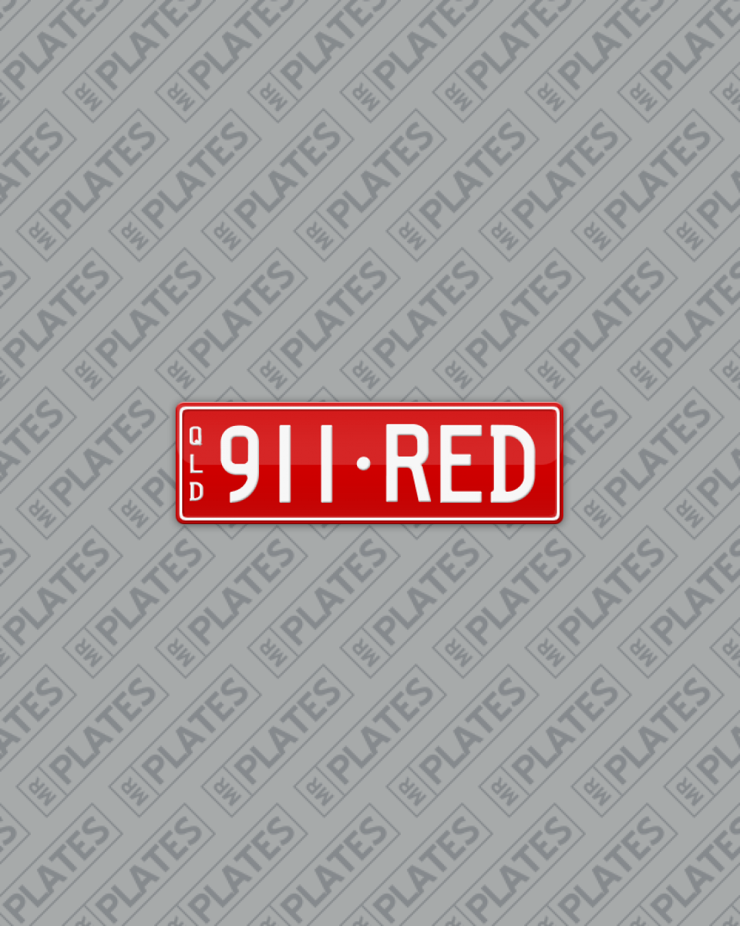 911·RED (911 Red) Number Plates For Sale, QLD - MrPlates