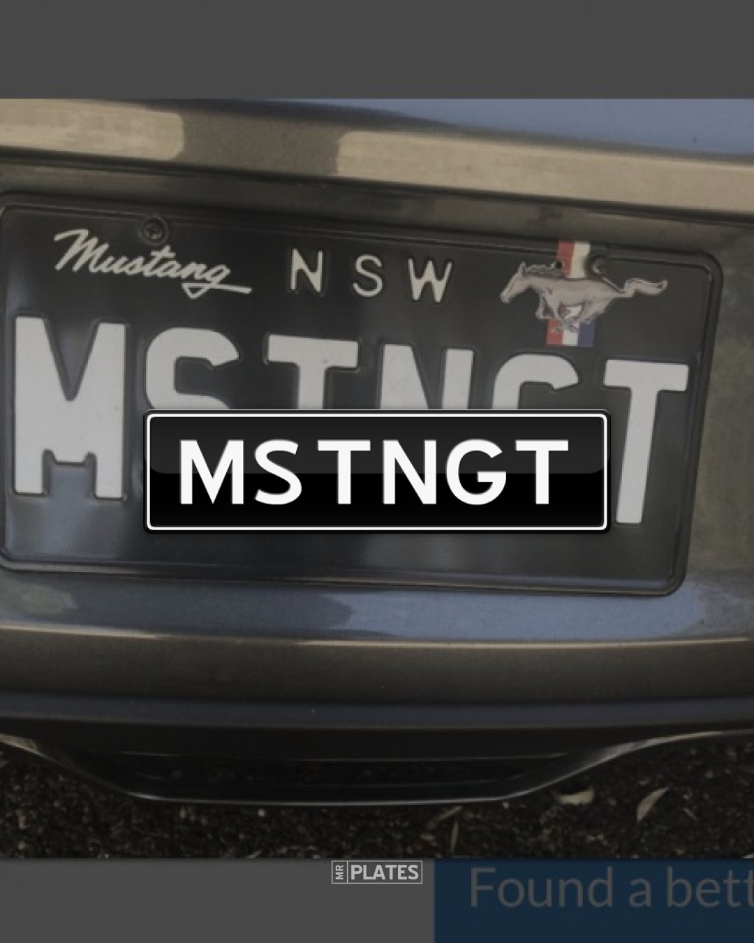 MSTNGT (MUSTANG GT) Number Plates For Sale, NSW - MrPlates