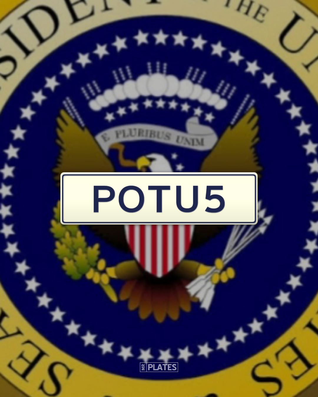 POTU5 (President Of The USA) Number Plates For Sale, VIC - MrPlates