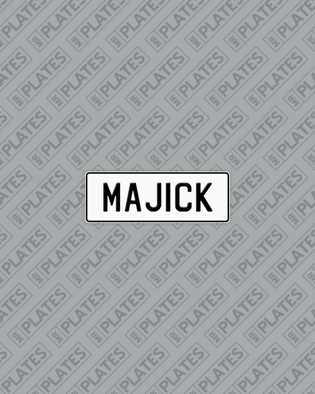 MAJICK Number Plates For Sale - MrPlates