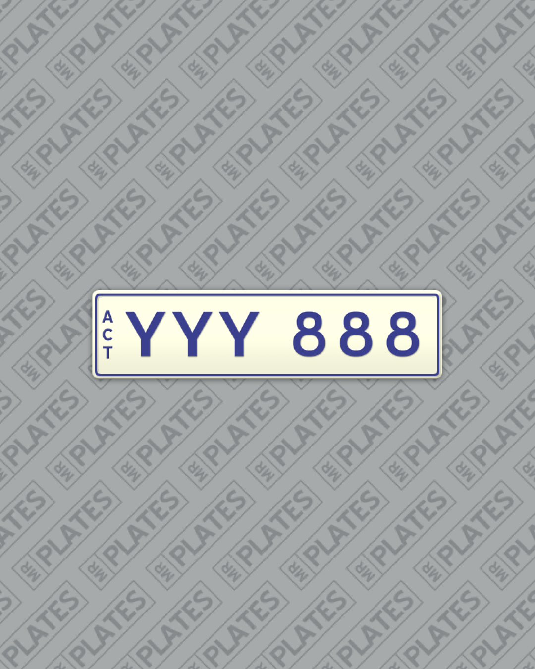 YYY 888 (Original Y Series) Number Plates For Sale, ACT - MrPlates