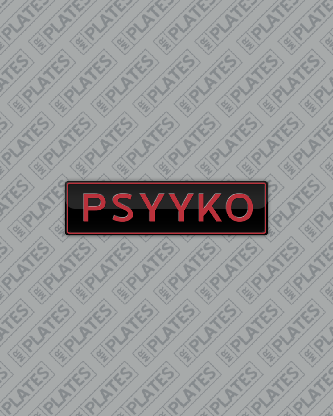 PSYYKO (Psycho) Number Plates For Sale, NSW - MrPlates