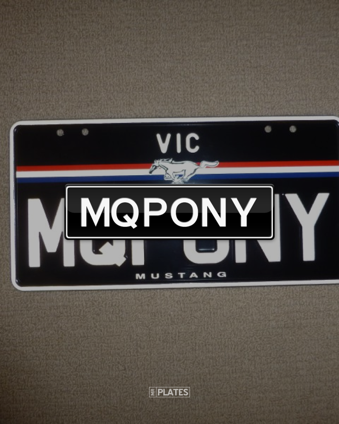 MQPONY (McQueen Pony) Number Plates For Sale, VIC - MrPlates