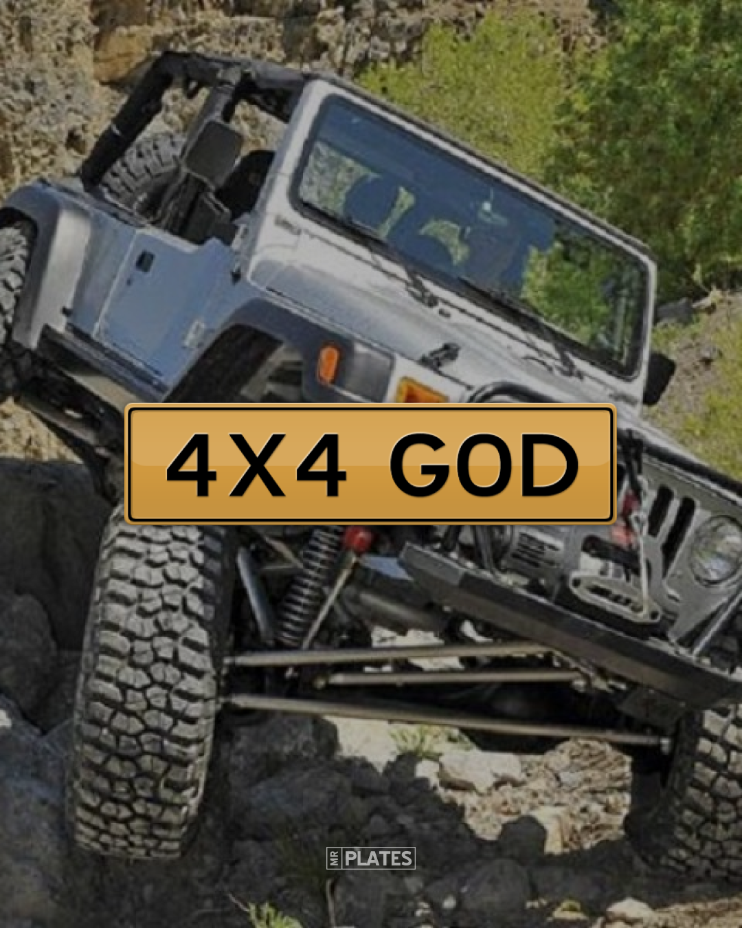 4X4 G0D (The God Off-Road) Number Plates For Sale, QLD - MrPlates