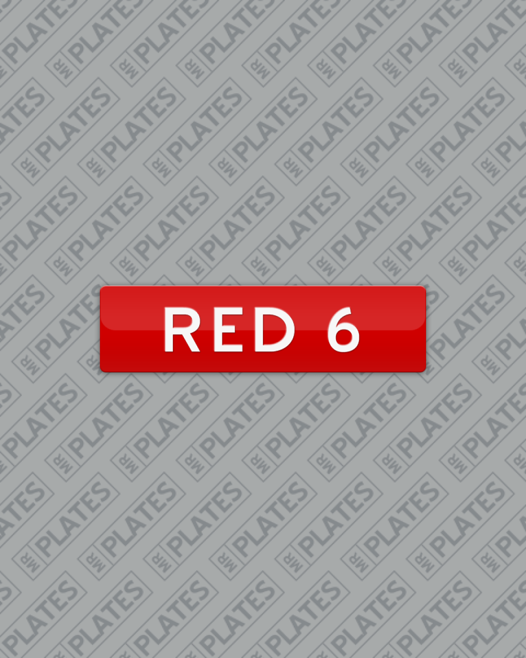RED 6 Number Plates For Sale, VIC - MrPlates