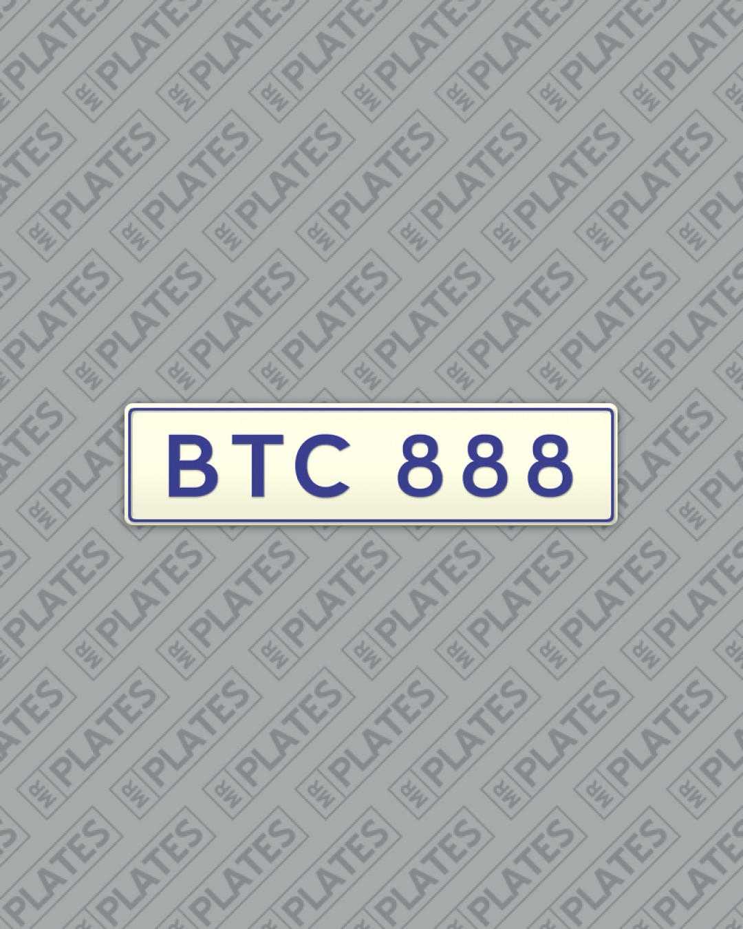 BTC 888 (Bitcoin 888) Number Plates For Sale, SA - MrPlates