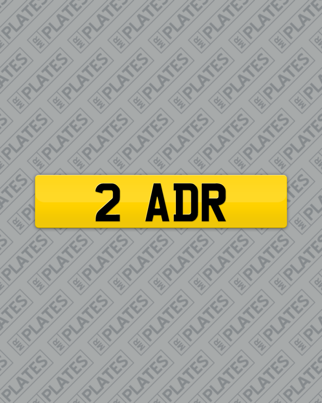 2 ADR Number Plates For Sale - MrPlates