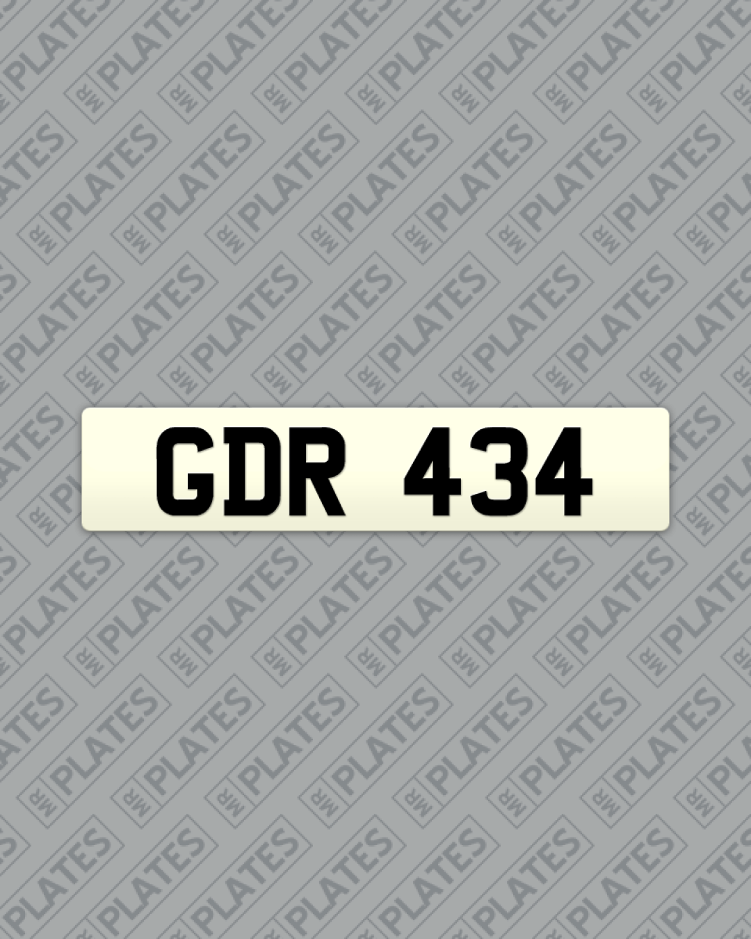 GDR 434 Number Plates For Sale - MrPlates