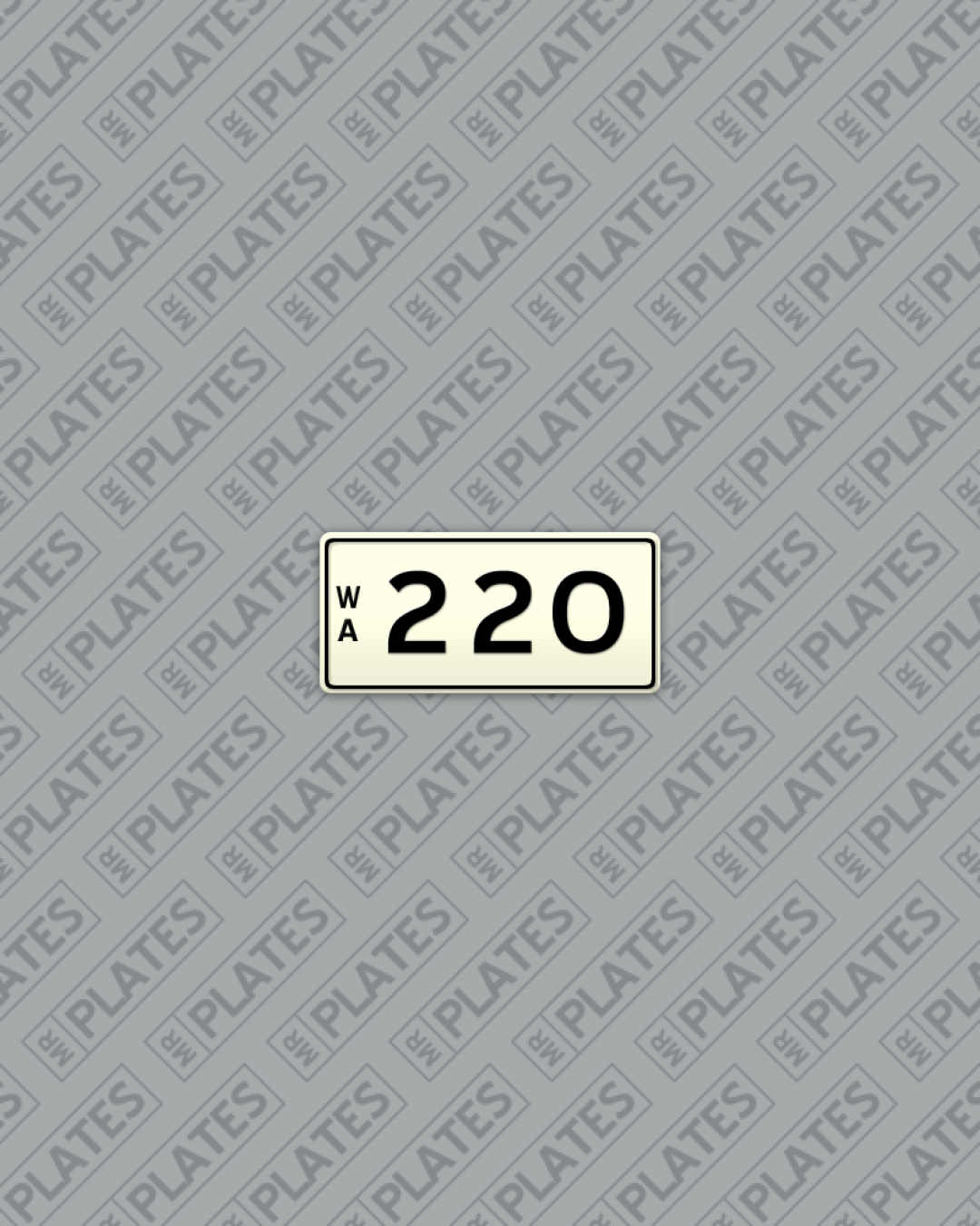 220 Number Plates For Sale, WA - MrPlates
