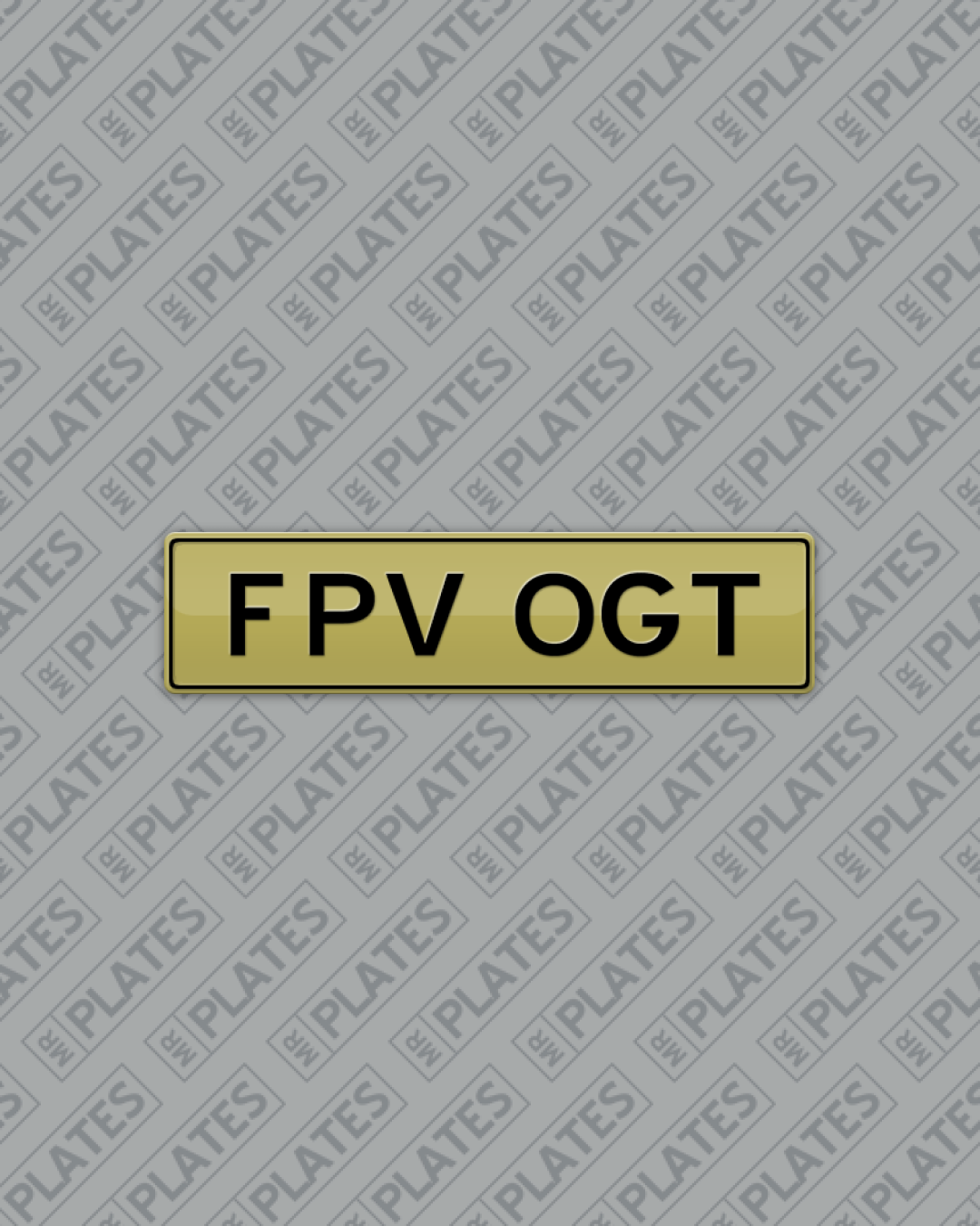 FPV OGT Number Plates For Sale, QLD - MrPlates