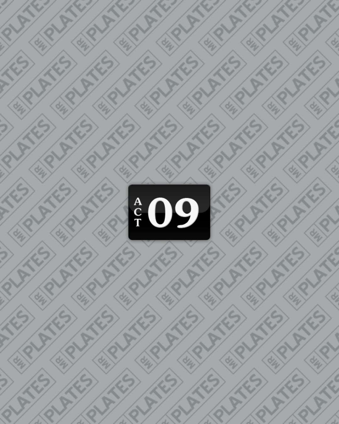 09 Number Plates For Sale, ACT - MrPlates