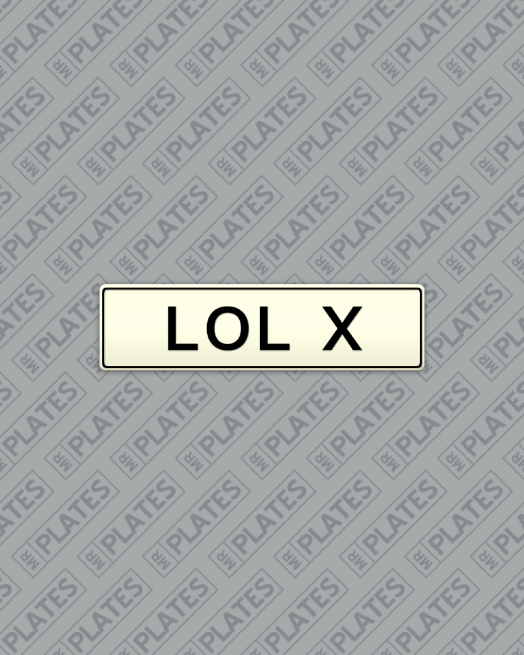 LOL X (Laugh Out Loud Kiss) Number Plates For Sale, NSW - MrPlates