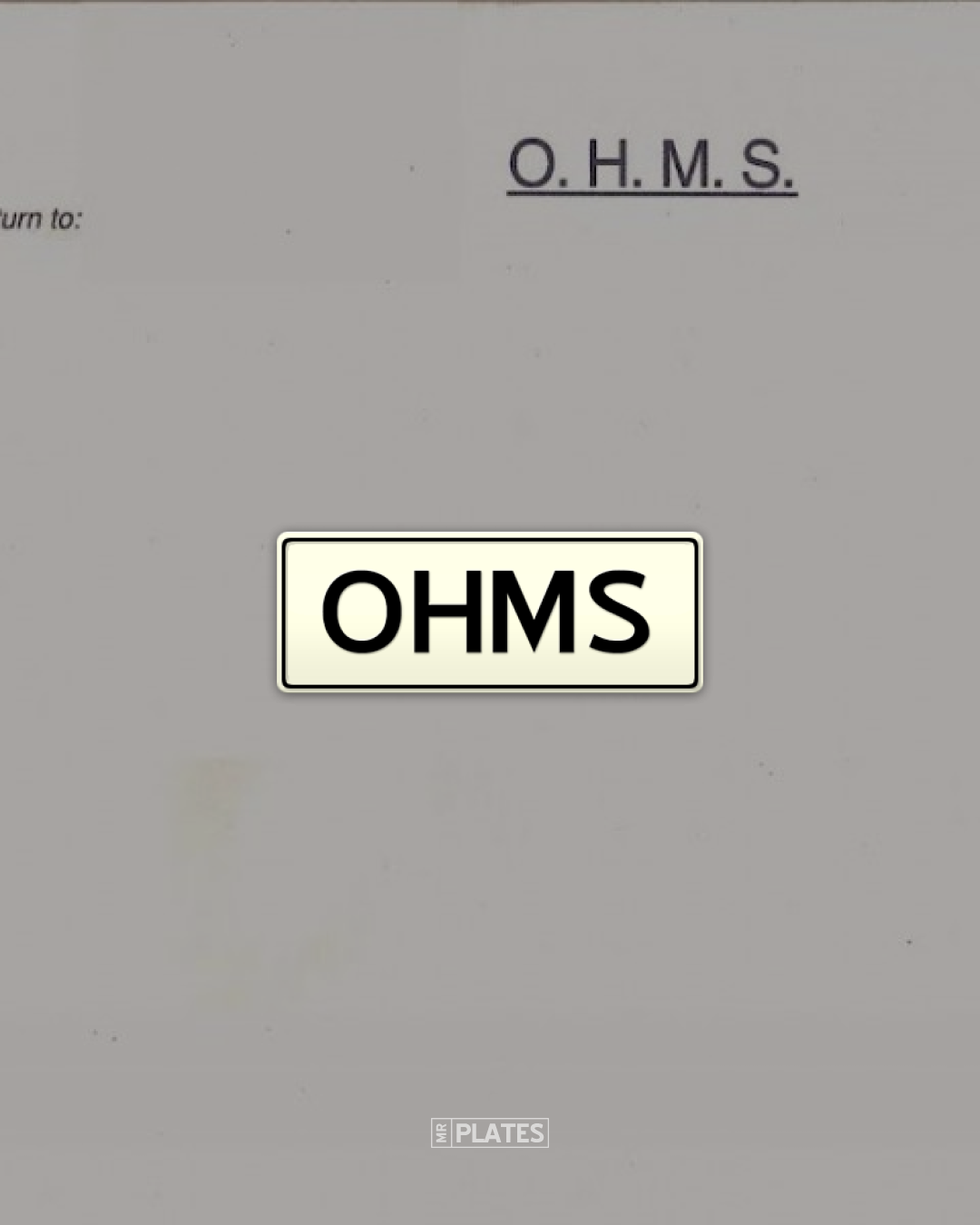 OHMS (Offical Letters) Number Plates For Sale, WA - MrPlates