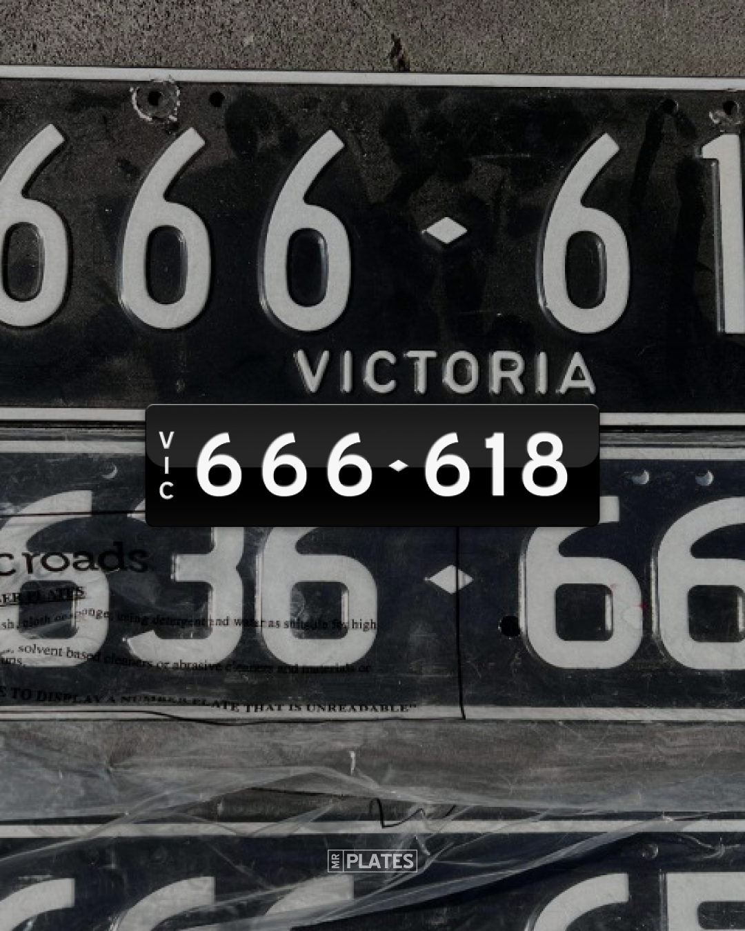 666·618 (Lucky 666) Number Plates For Sale, VIC - MrPlates