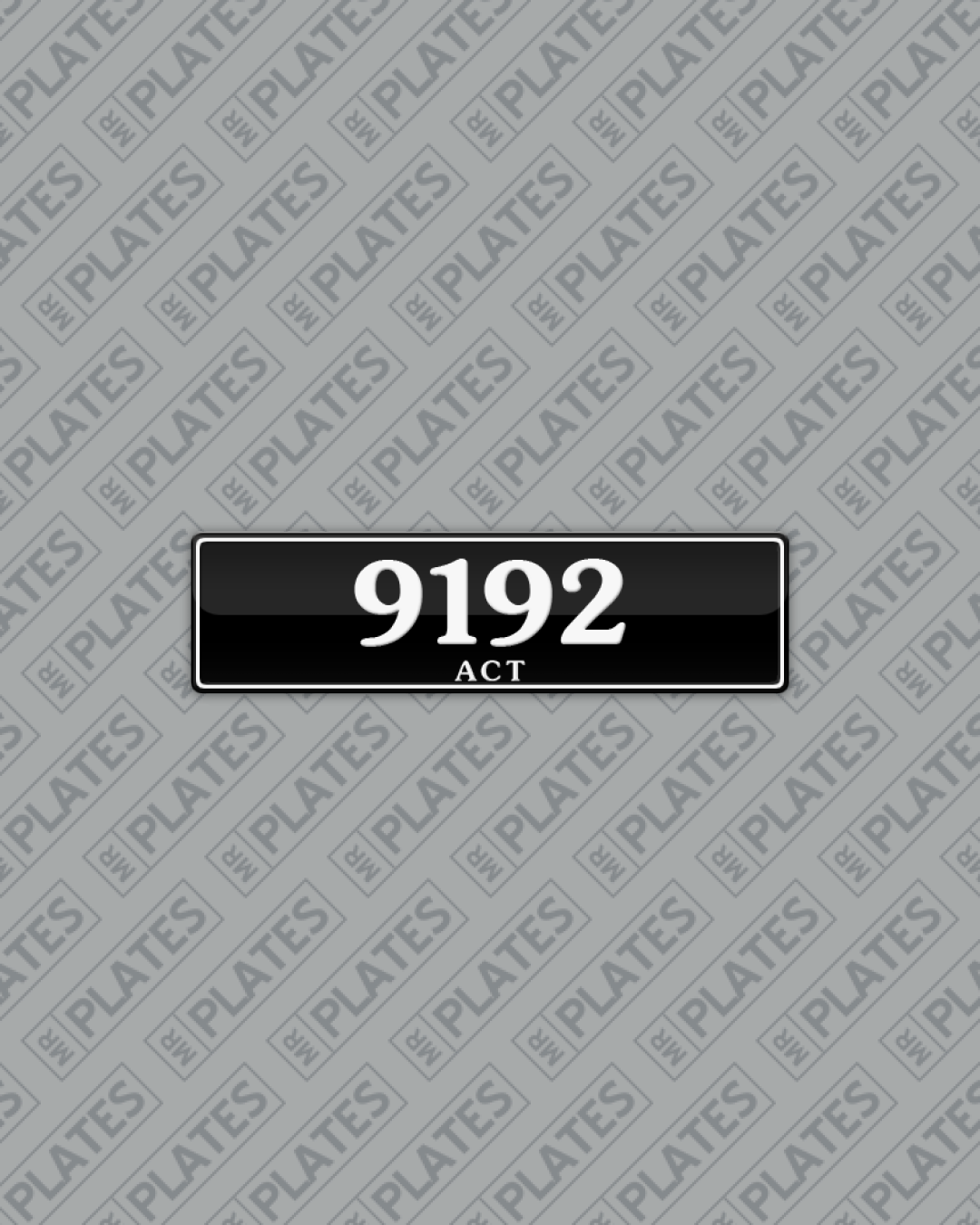 9192 Number Plates For Sale, ACT - MrPlates