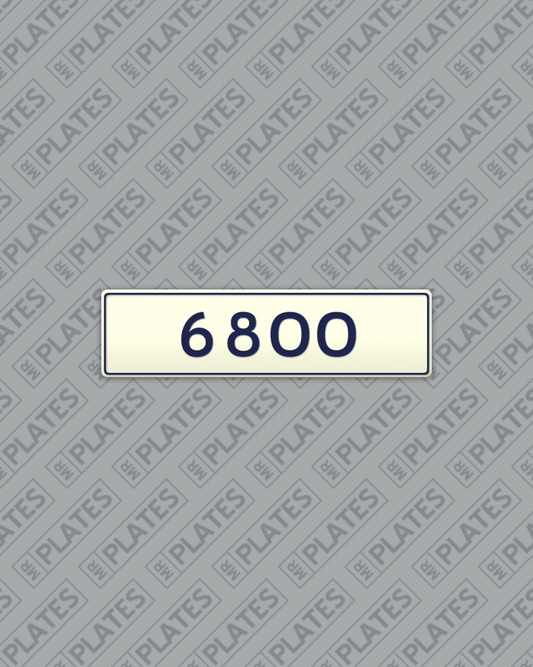 6800 Number Plates For Sale, ACT - MrPlates