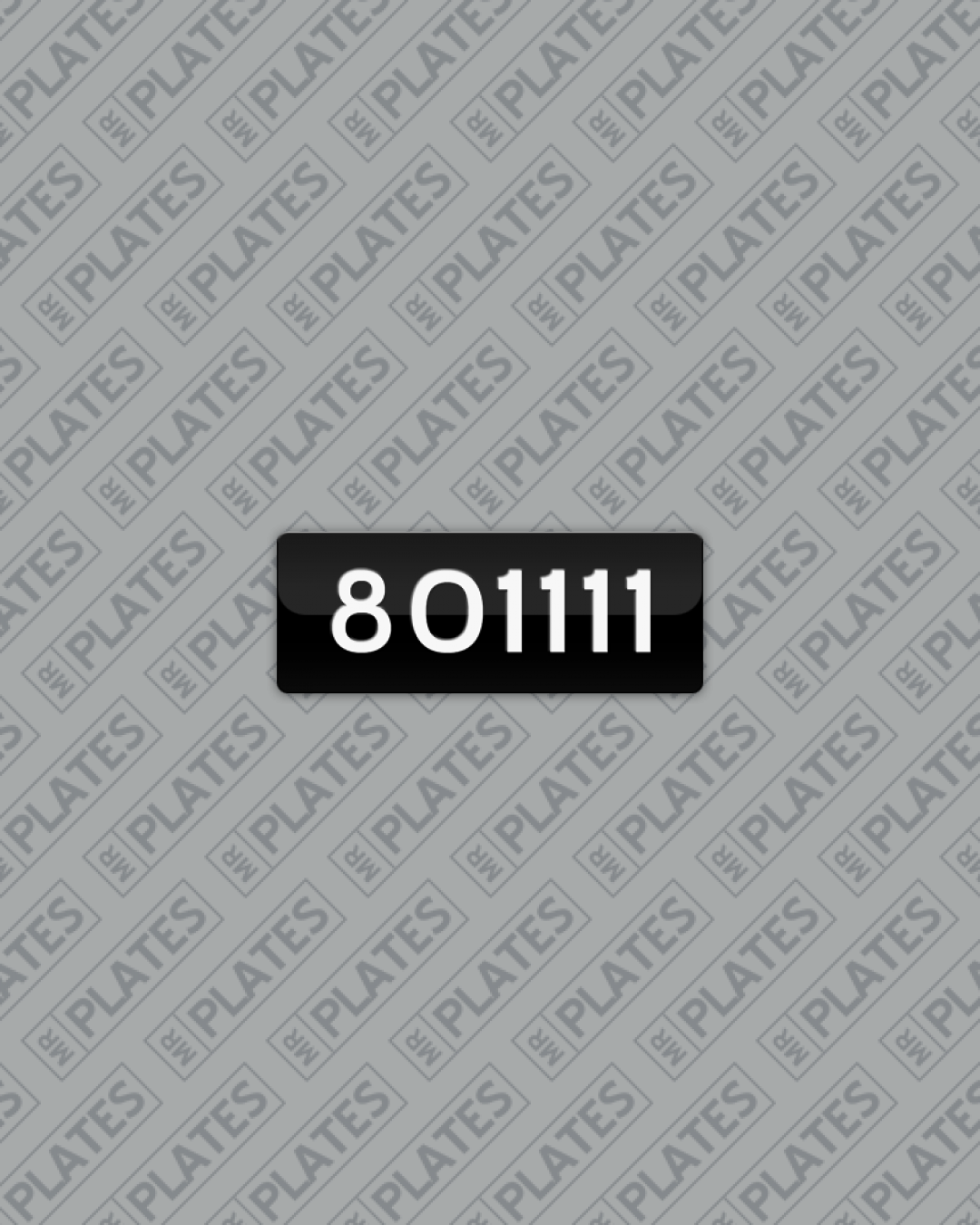 801111 (HERITAGE DISPLAY) Number Plates For Sale, VIC - MrPlates