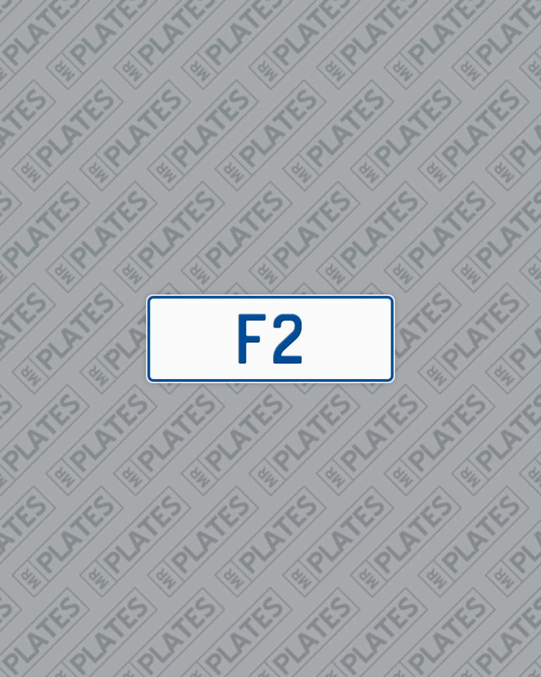 F2 Number Plates For Sale - MrPlates