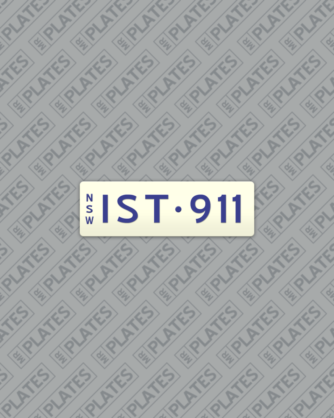 IST·911 (First 911) Number Plates For Sale, NSW - MrPlates