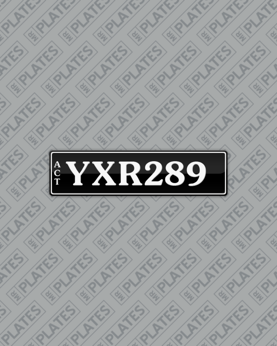 YXR289 (YXR 289) Number Plates For Sale, ACT - MrPlates