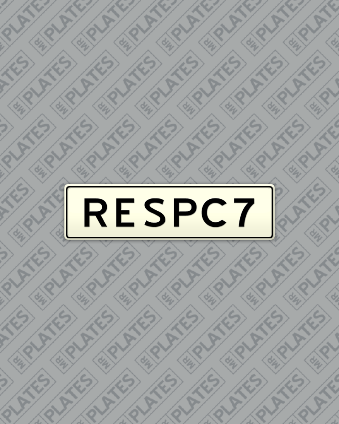 RESPC7 (RESPECT) Number Plates For Sale - MrPlates