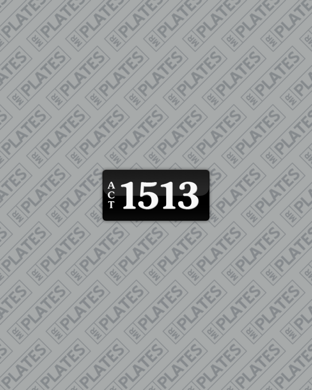 1513 Number Plates For Sale, ACT - MrPlates