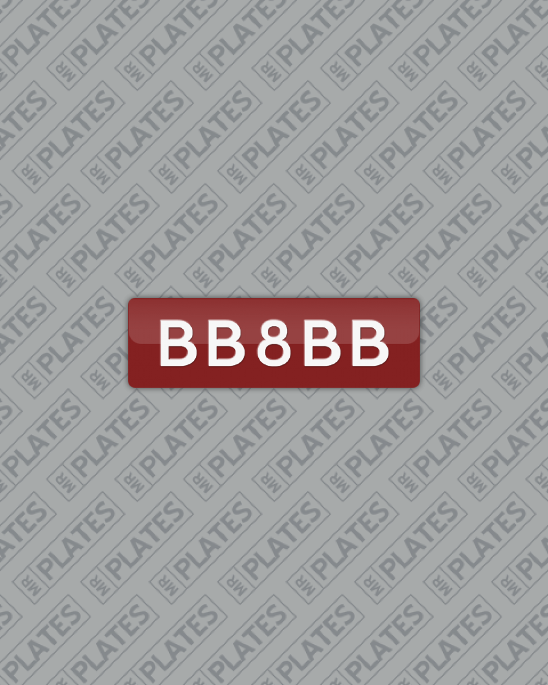 BB8BB Number Plates For Sale, VIC - MrPlates