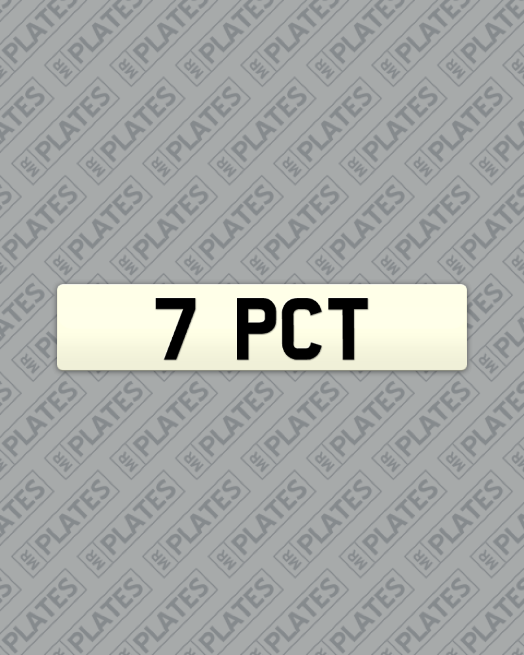 7 PCT Number Plates For Sale - MrPlates