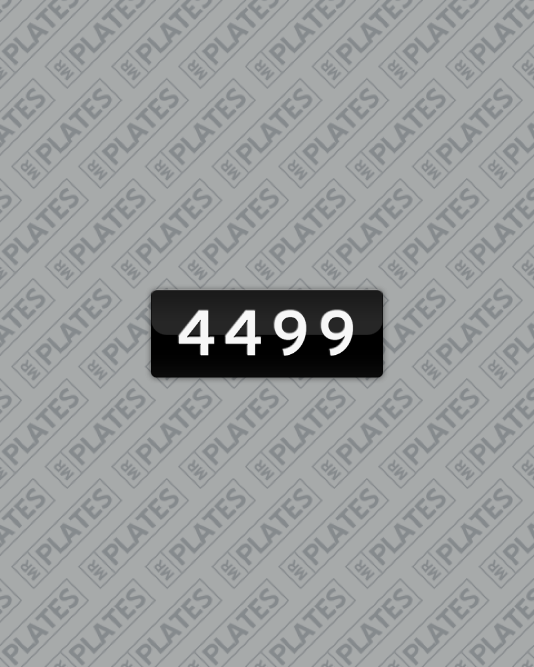 4499 Number Plates For Sale, ACT - MrPlates