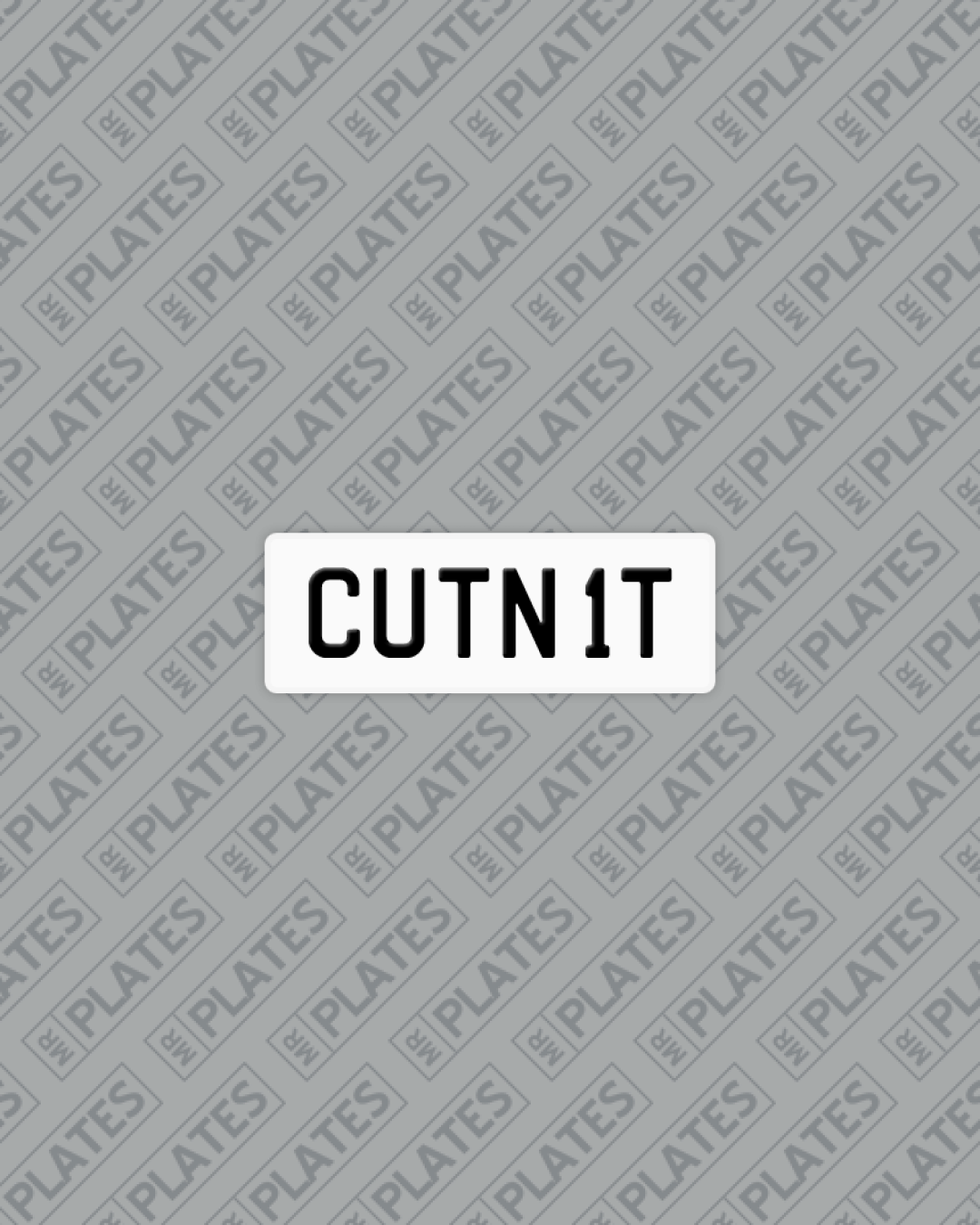 CUTN 1T Number Plates For Sale - MrPlates