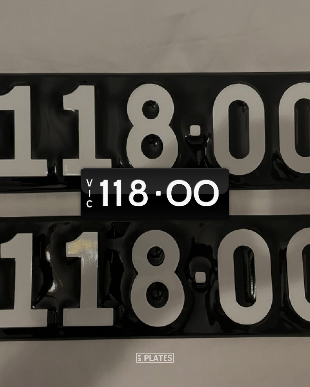 118·OO (118 00) Number Plates For Sale, VIC - MrPlates