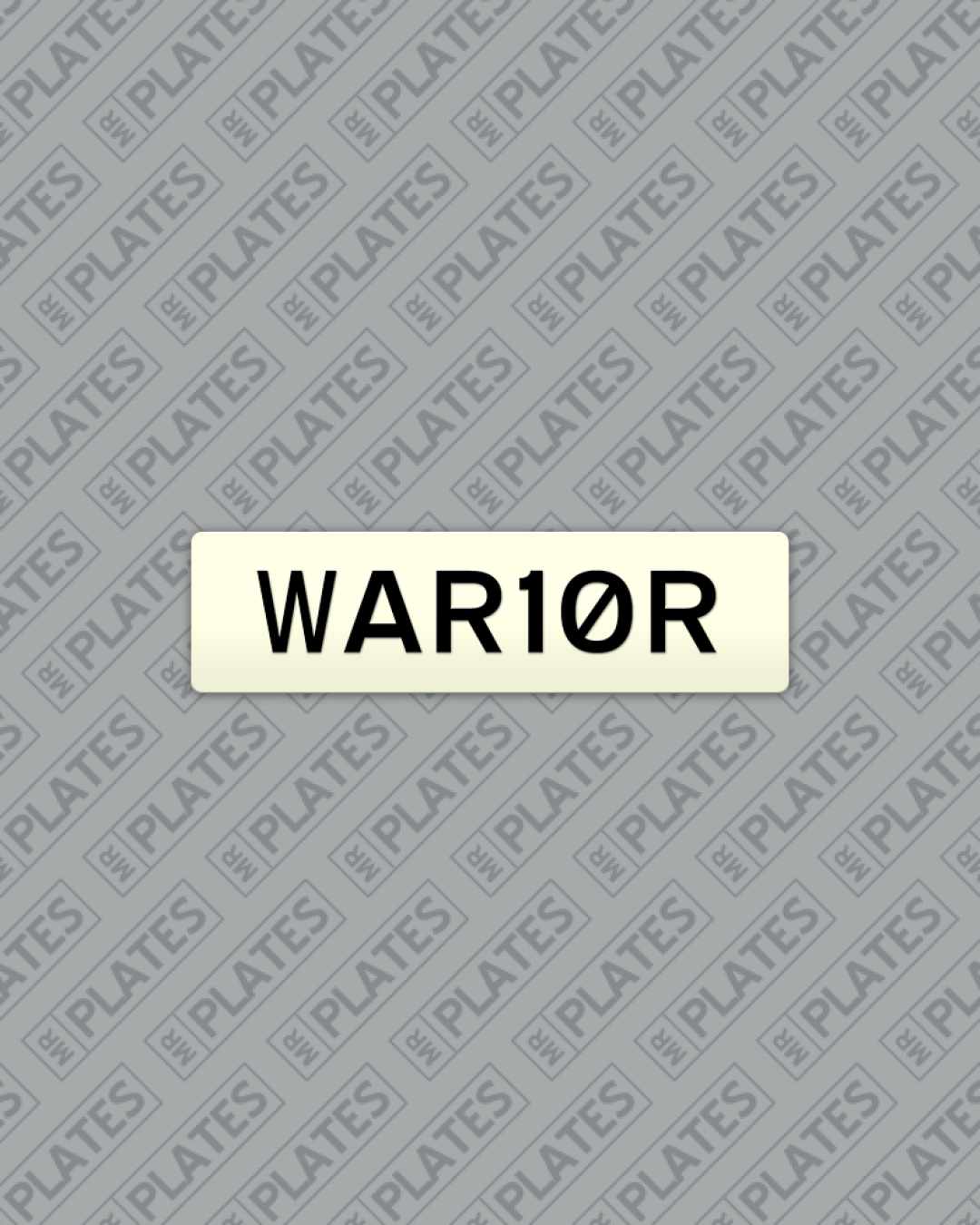 WAR10R (Warriors) Number Plates For Sale - MrPlates