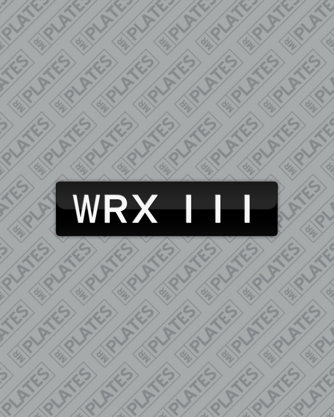 WRX III Number Plates For Sale, QLD - MrPlates