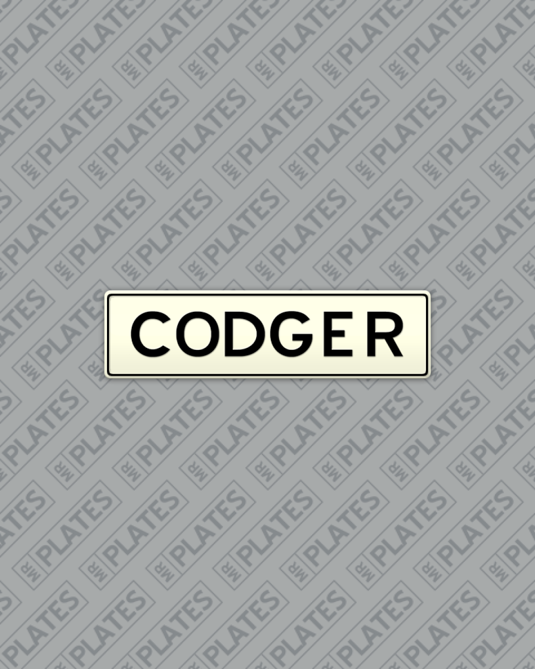 CODGER (Old Bugger) Number Plates For Sale - MrPlates