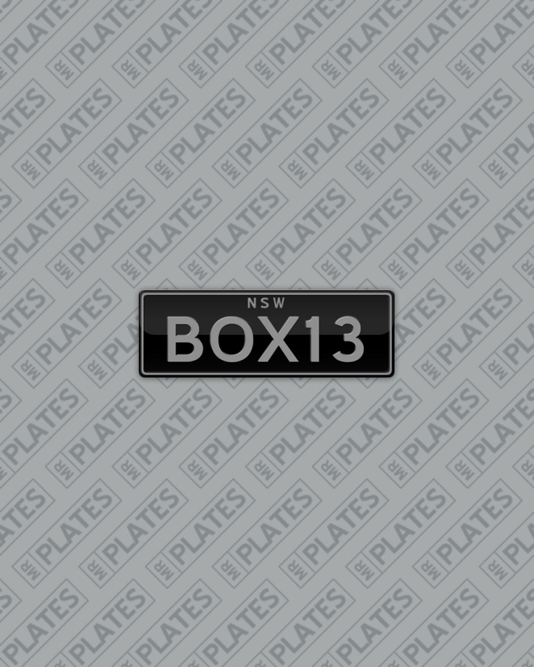 BOX13 (Boxer 1250cc Engine) Number Plates For Sale, NSW - MrPlates