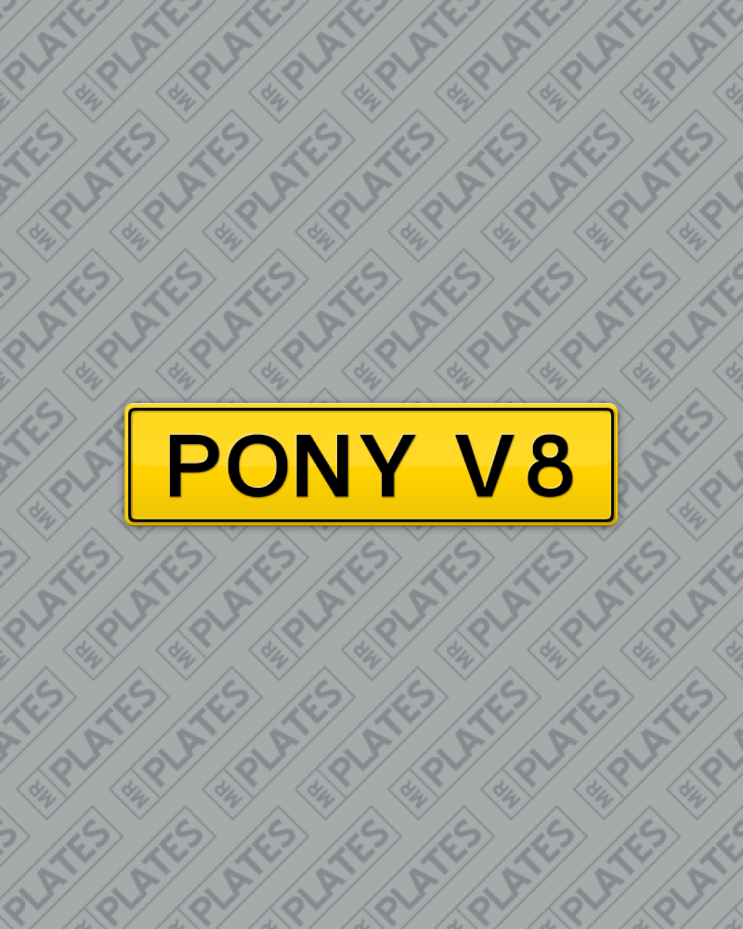 PONY V8 (Suite. Mustang Owner) Number Plates For Sale, NSW - MrPlates