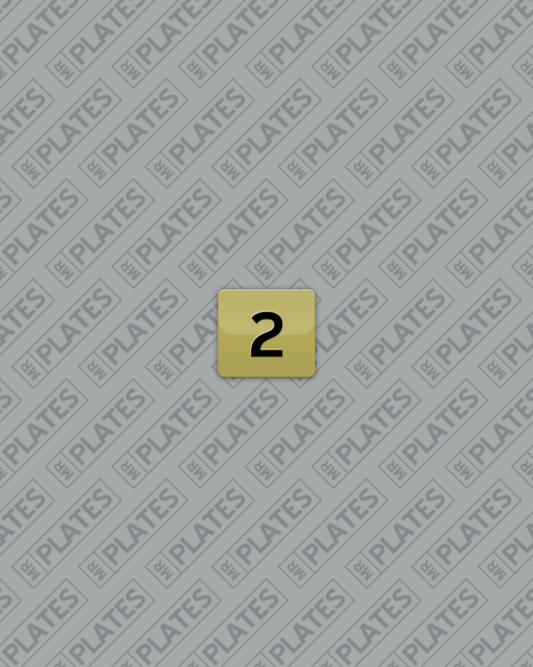 2 (Number 2) Number Plates For Sale, WA - MrPlates