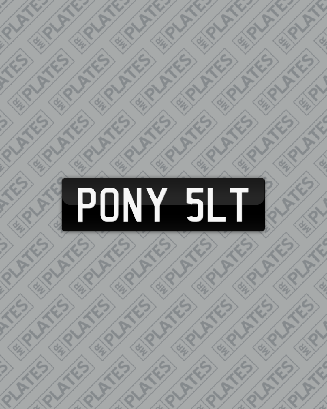 PONY 5LT (Mustang 5 Litre) Number Plates For Sale, QLD - MrPlates
