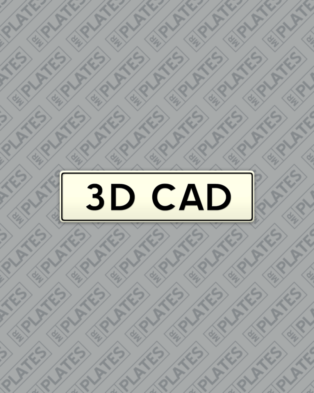 3D CAD Number Plates For Sale - MrPlates