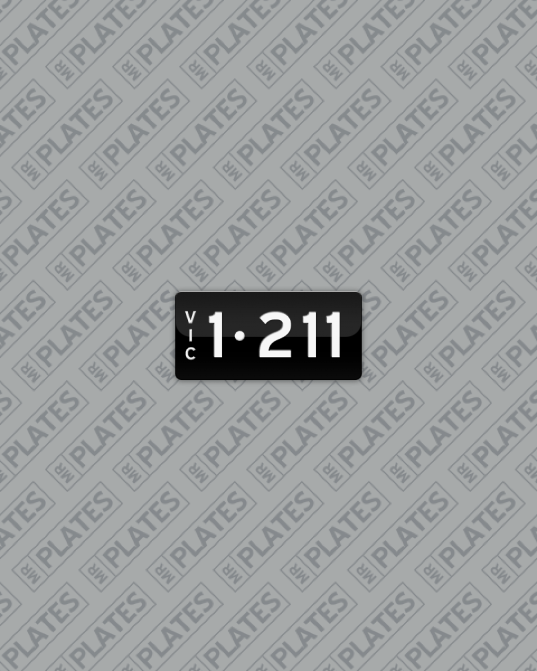 1·211 (1 211) Number Plates For Sale, VIC - MrPlates