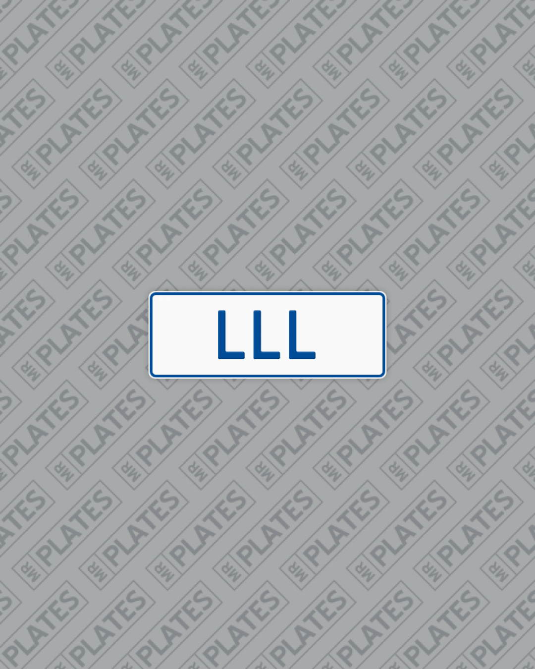 LLL Number Plates For Sale - MrPlates