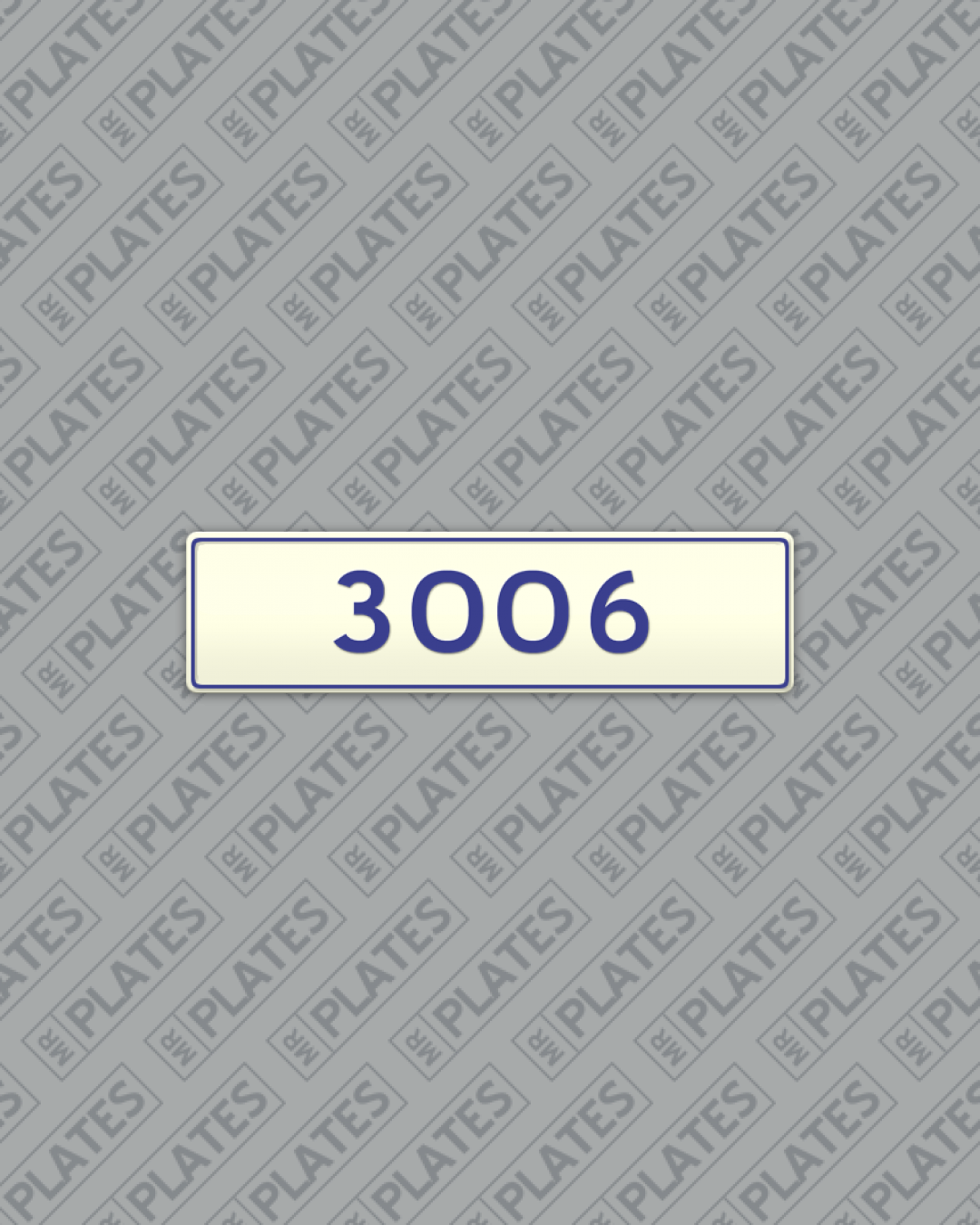 3006 Number Plates For Sale, ACT - MrPlates