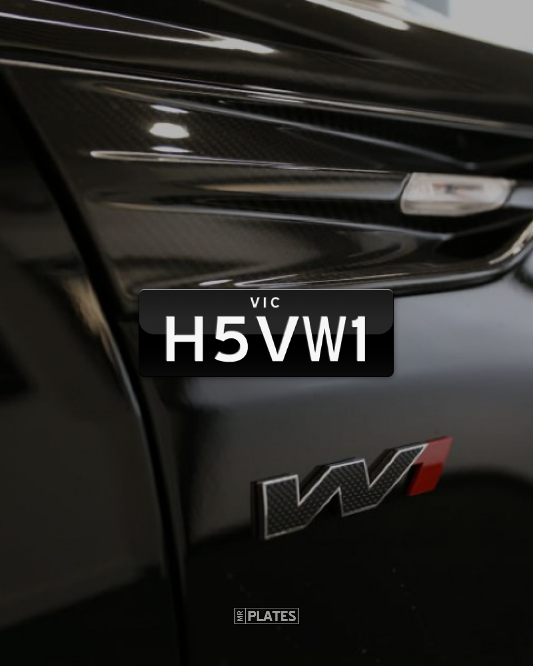 H5VW1 (HSV W1) Number Plates For Sale, VIC - MrPlates