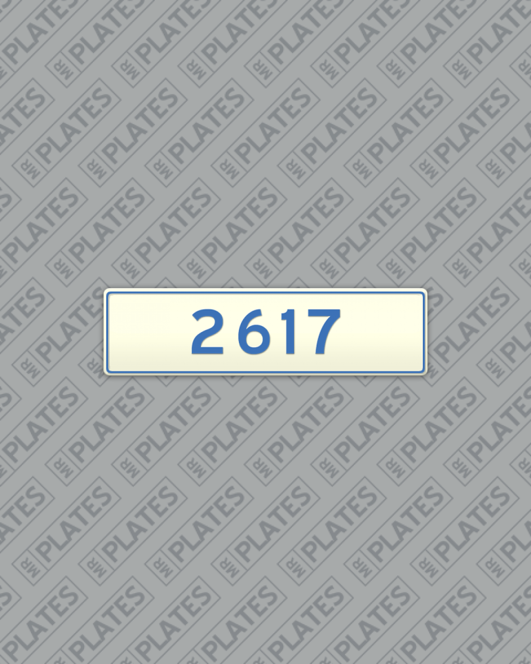2617 (ACT 2617) Number Plates For Sale, ACT - MrPlates