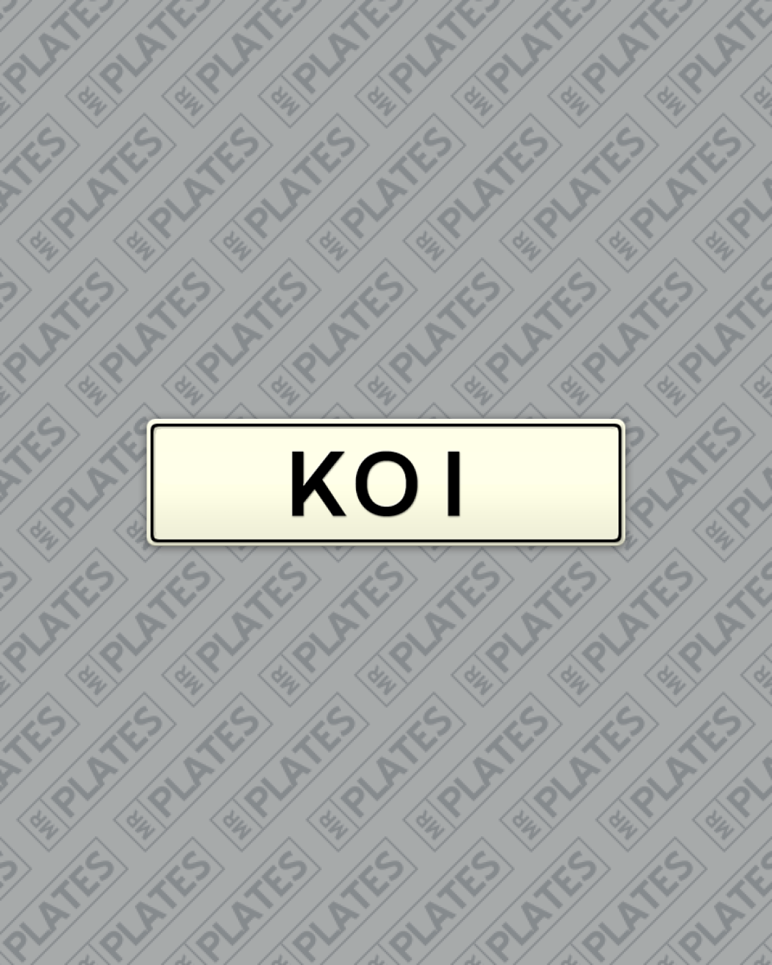 KOI Number Plates For Sale - MrPlates