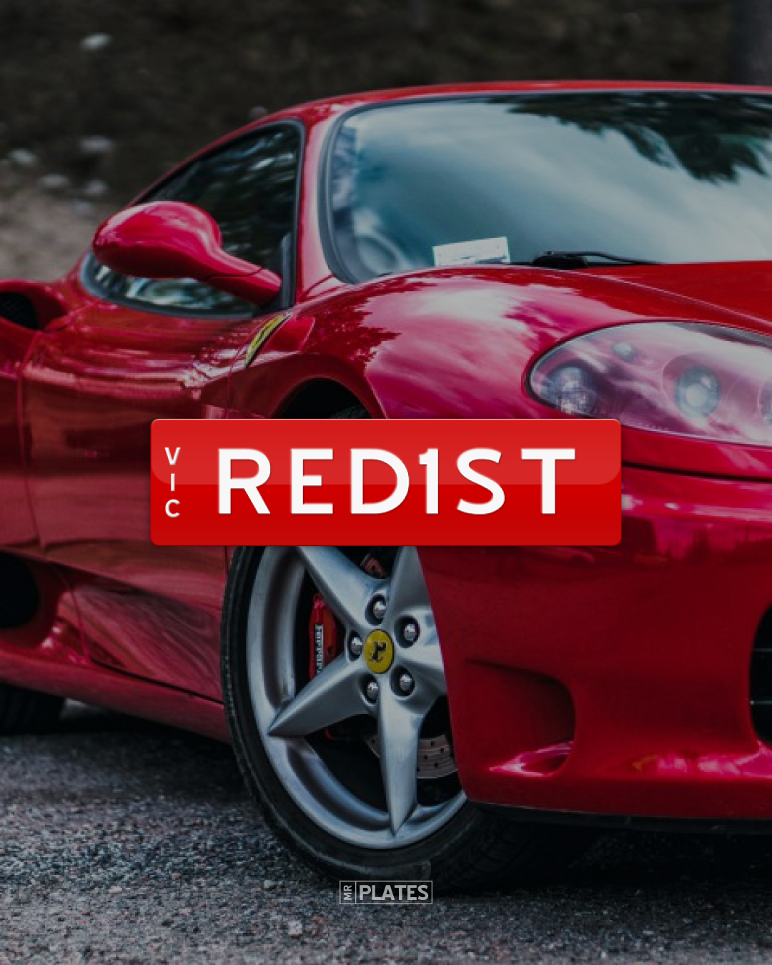 RED1ST (Red First) Number Plates For Sale, VIC - MrPlates